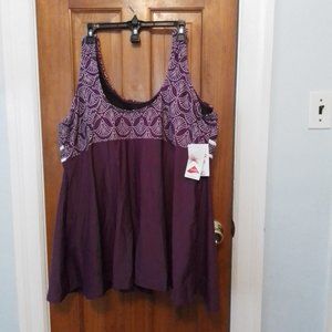 Blair | Swim | Plus Size One Piece Skirted Swimsuit Purple With Shell ...